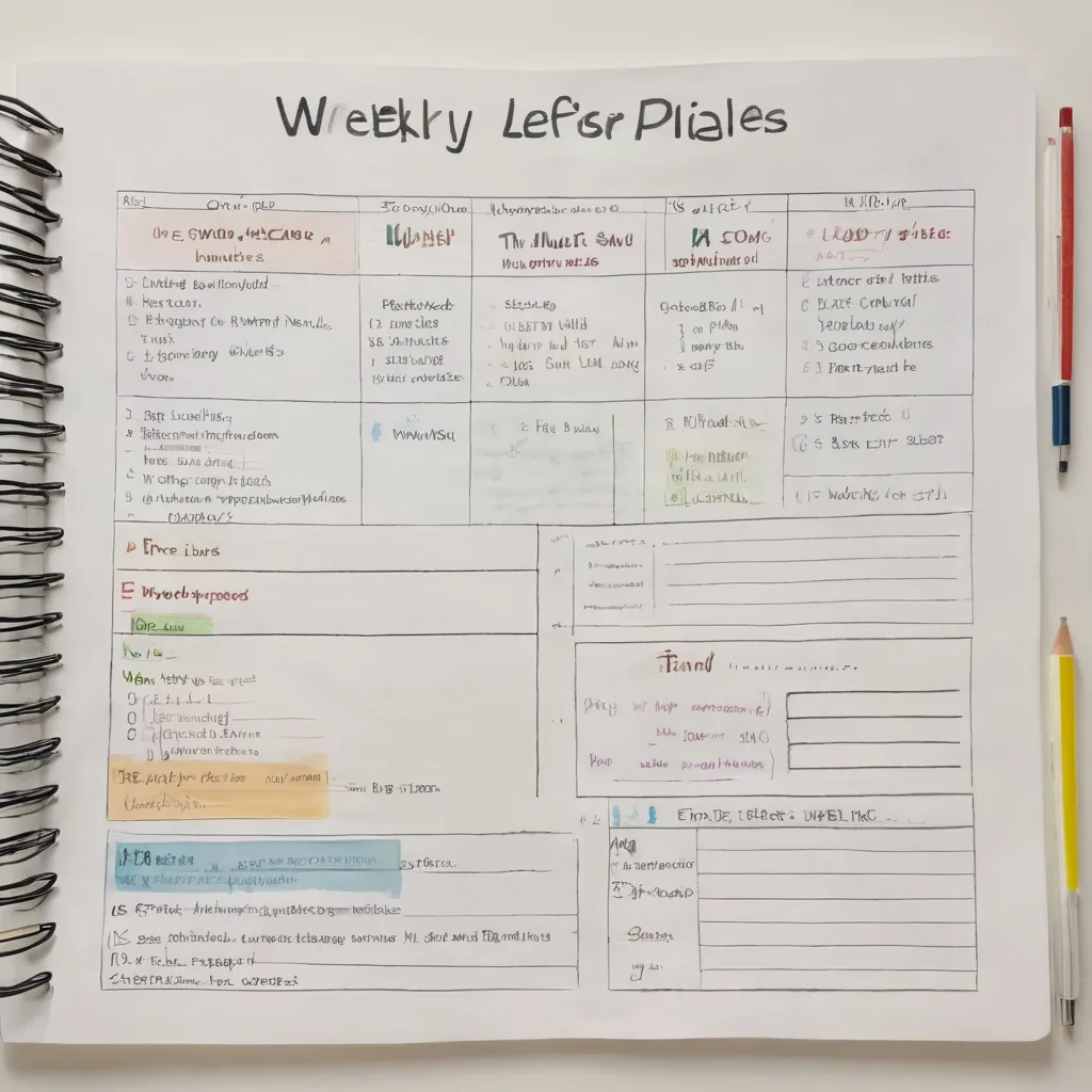Crafting Engaging Weekly Lesson Plans for Educators