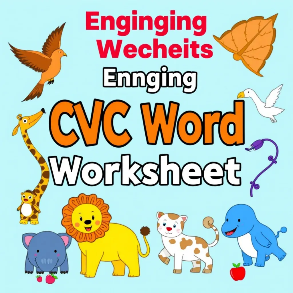 Essential CVC Word Worksheets for Kindergarten Learning