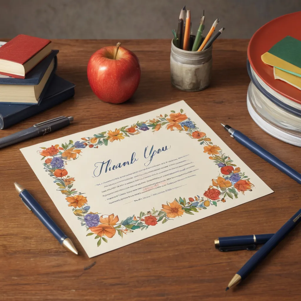 Creative Thank You Note Ideas for Teachers